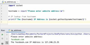 Get IP Address from Hostname - Python